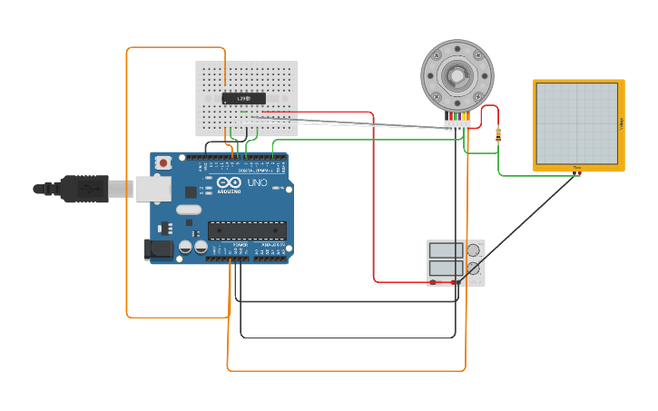 Circuit design Motor encoder | Tinkercad