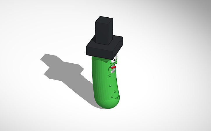 3D design Pickle Rick - Tinkercad