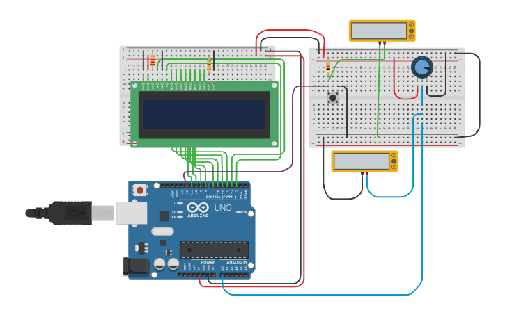 Circuit design KIT COM LCD | Tinkercad