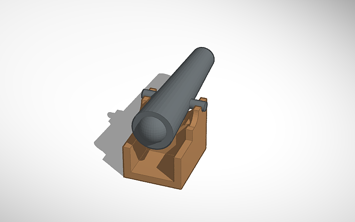 3D design pirate cannon - Tinkercad