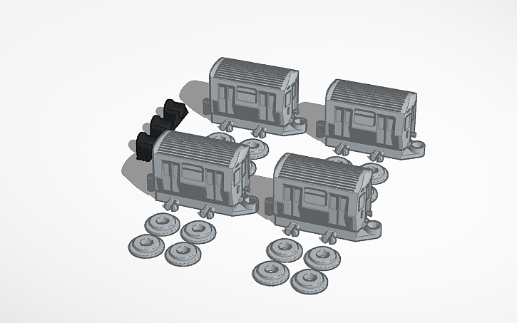 3D design subway train starter set - Tinkercad