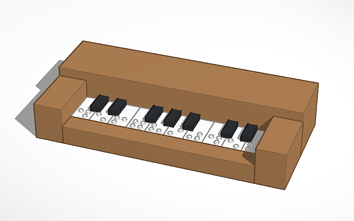 3D design Piano Braille - Tinkercad