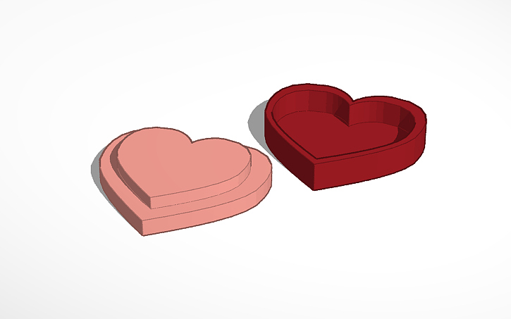 3D design Heart box | Tinkercad