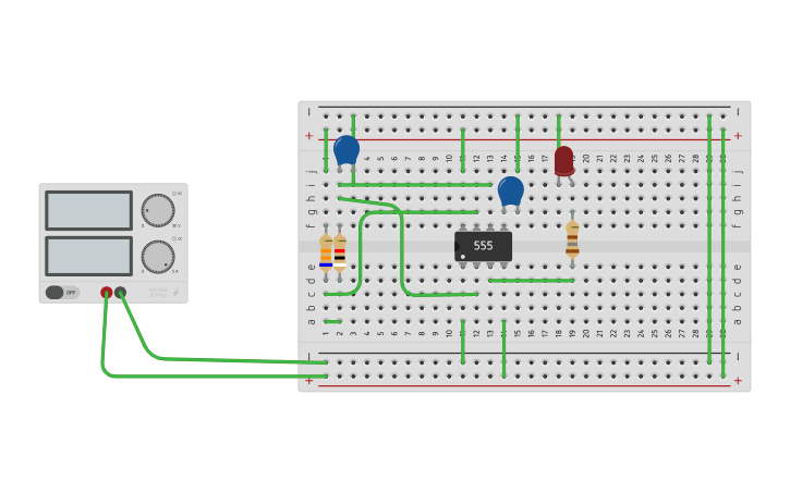 Circuit design LED閃爍 | Tinkercad