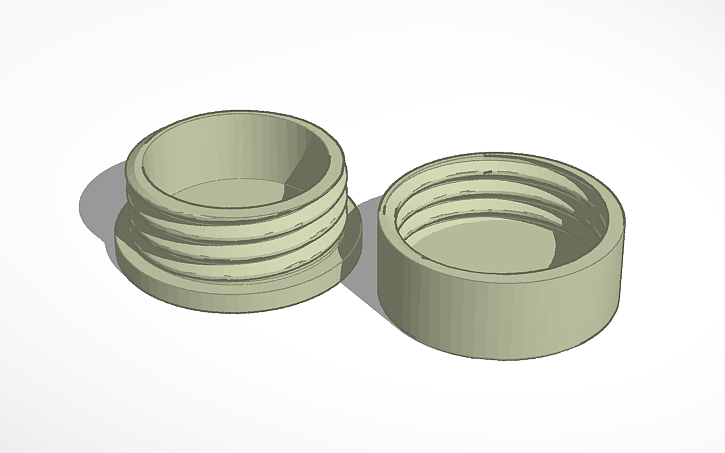 3D design tapa rosca - Tinkercad