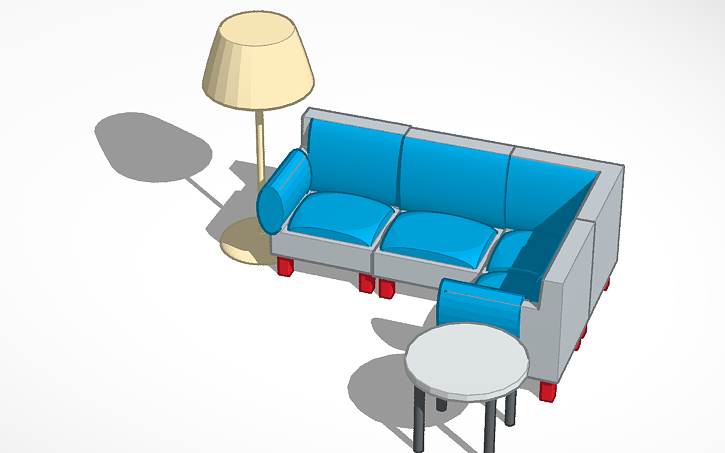 3D design living room - Tinkercad