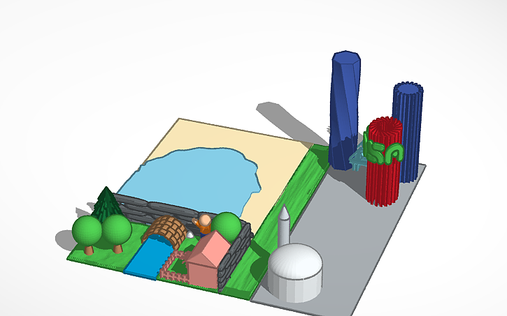 3D design şehir - Tinkercad