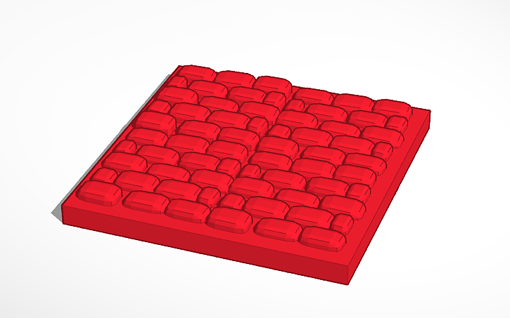3D design Brick Wall Stamp - Tinkercad