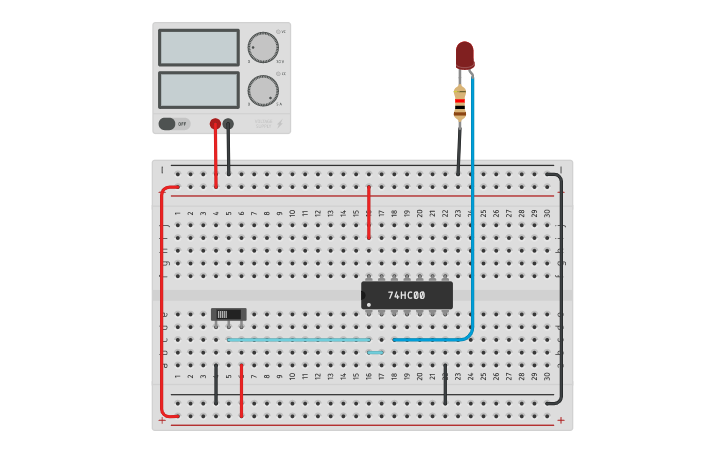 Circuit design NOT GATE | Tinkercad