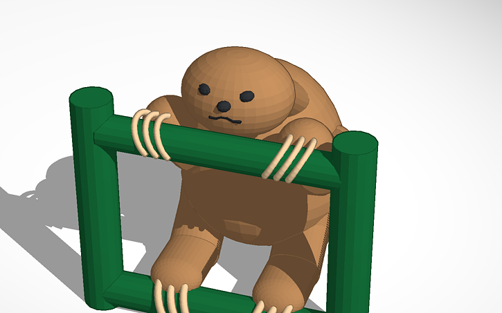 3D design Sango the three toed sloth - Tinkercad