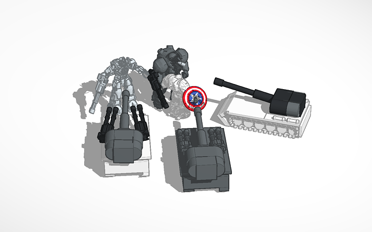 3D design war of robots and tanks | Tinkercad