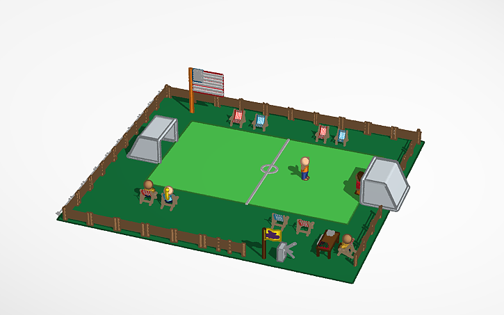 3D design U12 Soccer Field - Tinkercad