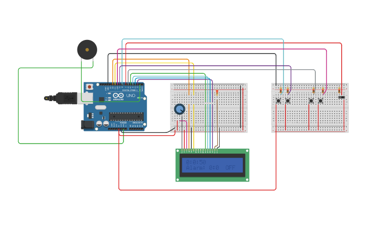 Circuit design Sreelakshmi S - Alarm Clock | Tinkercad