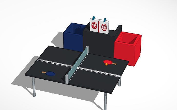 3D design Table Tennis Scene- MJSS | Tinkercad