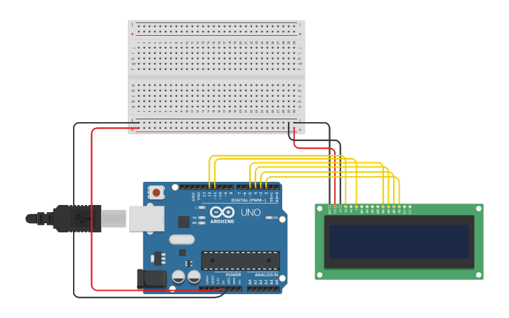 Circuit design Printing on LCD Display - Tinkercad