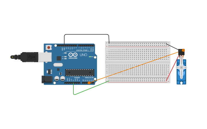 Circuit design MICRO servo LL - Tinkercad