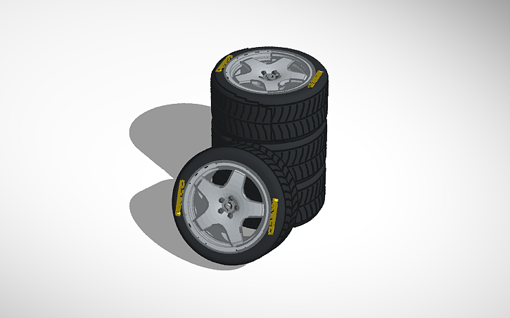 3D design Nissan GT-R R32 wheels - Tinkercad