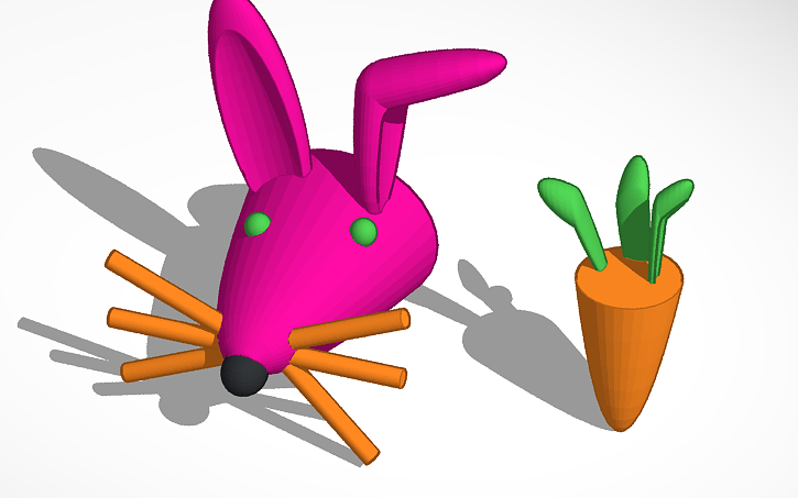 3D design Rabbit and carrot | Tinkercad