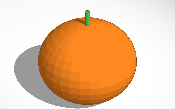 3D design Orange (With secret leaf) - Tinkercad
