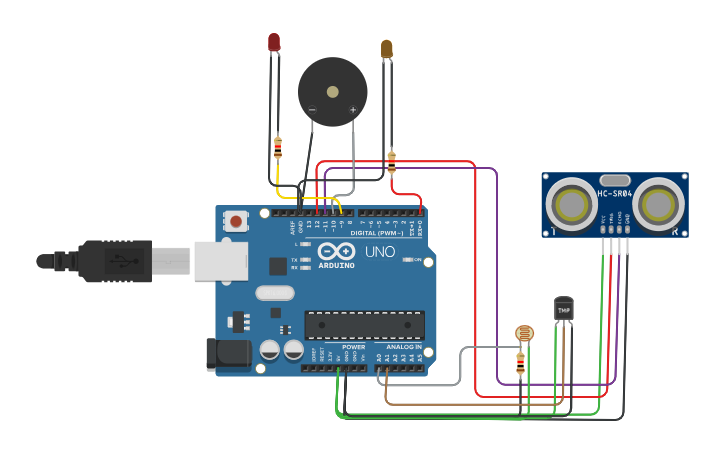 Circuit design smart home - Tinkercad