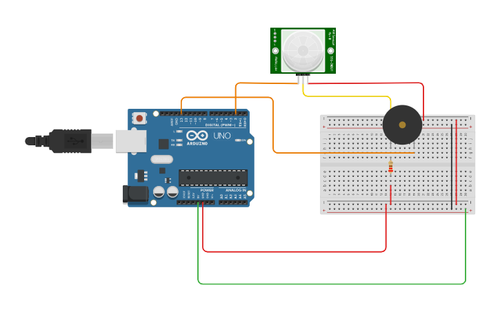 Circuit Design Sensor De Movimiento Tinkercad