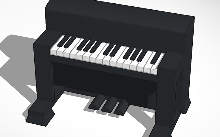 3D design Piano - Tinkercad
