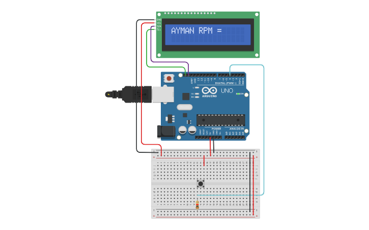 Circuit design RPM CONT - Tinkercad