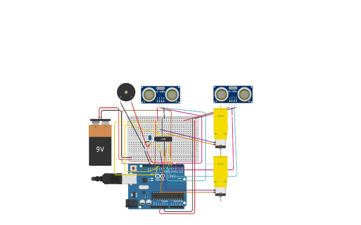 Circuit design Motor Driver With Sensor | Tinkercad