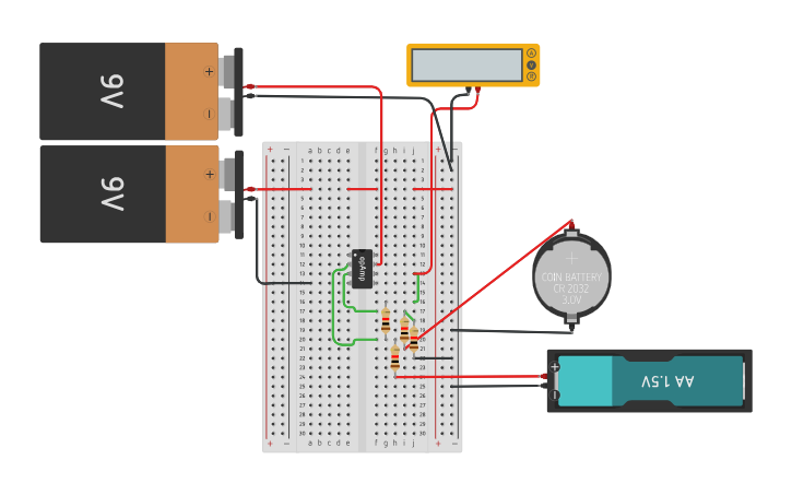 Circuit design DIFFERENTIAL AMPLIFIER - Tinkercad