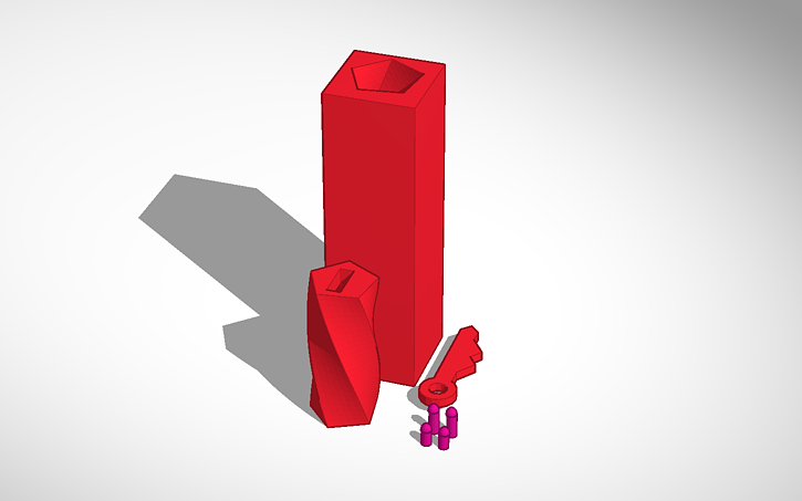 3D design to pin lock - Tinkercad