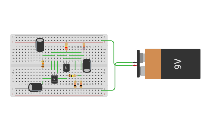 Circuit design audio amplificador | Tinkercad