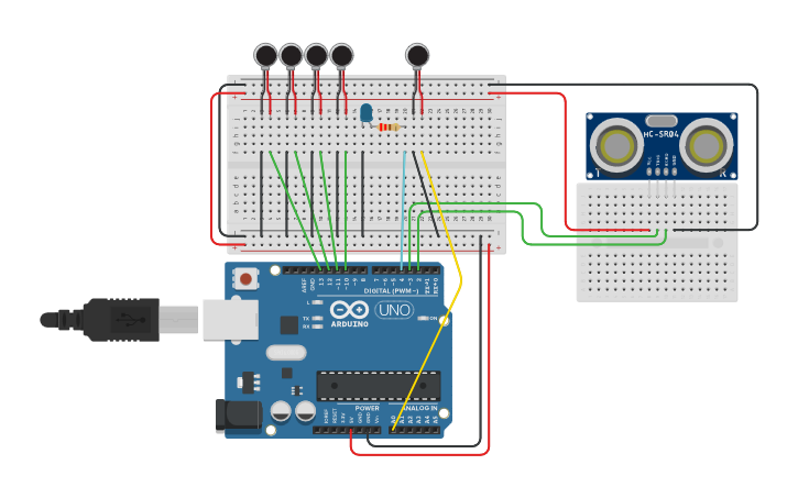 Circuit Design Hc Sr04 Distance Vibration Tinkercad