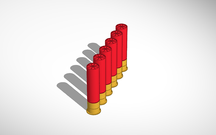 3D design Shotgun Shell - Tinkercad