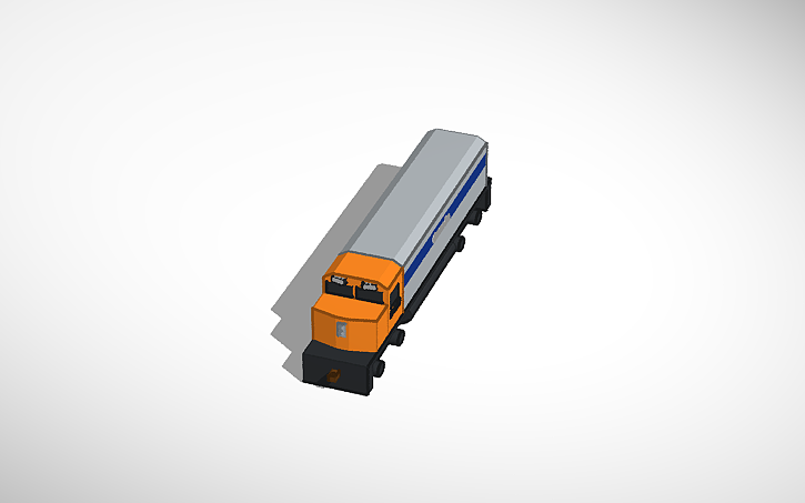 3D design VIA Rail F40PH 6420 (VERY DETAILED!!!) - Tinkercad