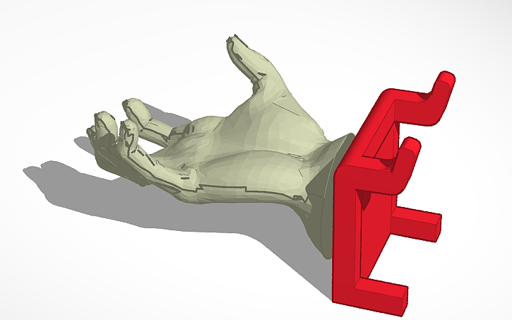 3D design zombie hand - Tinkercad