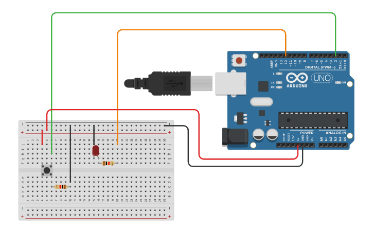 Circuit design Botao(Led) - Tinkercad