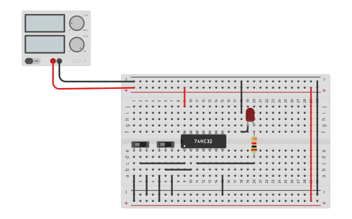 Circuit design Or Gate | Tinkercad
