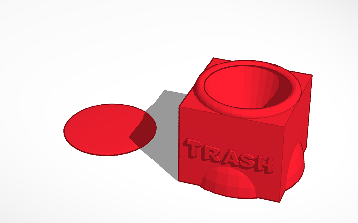 3D design Mini Trash Can | Tinkercad