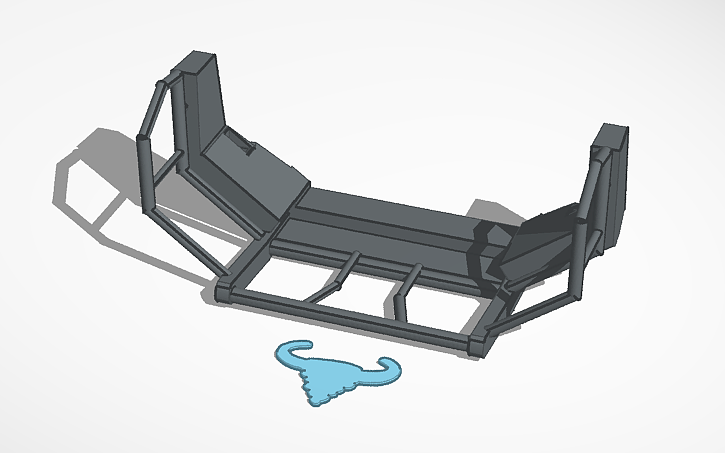 3D design Twisters truck bull bar - Tinkercad