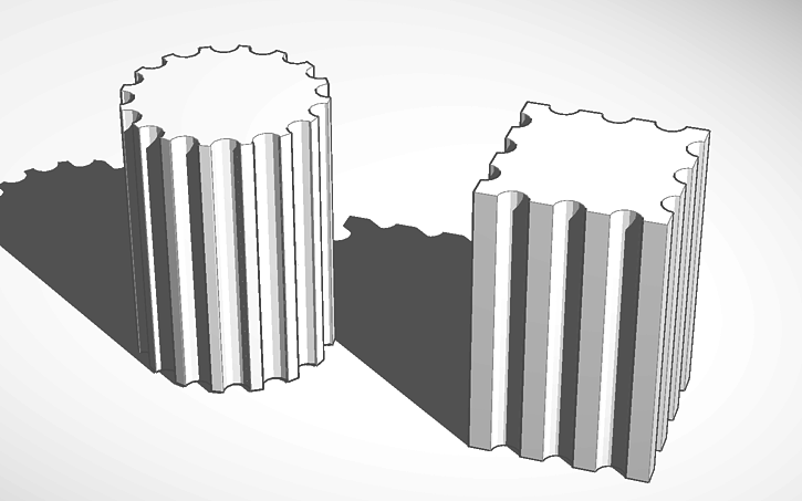 3D design #Primitive collumns - Tinkercad