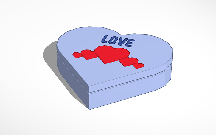 3D design Love Heart Jewerly Box | Tinkercad
