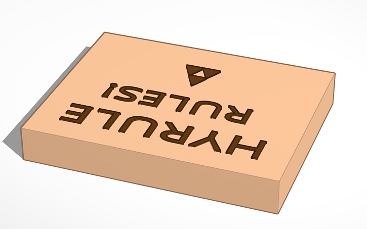 3D design Legend of Zelda sign board | Tinkercad