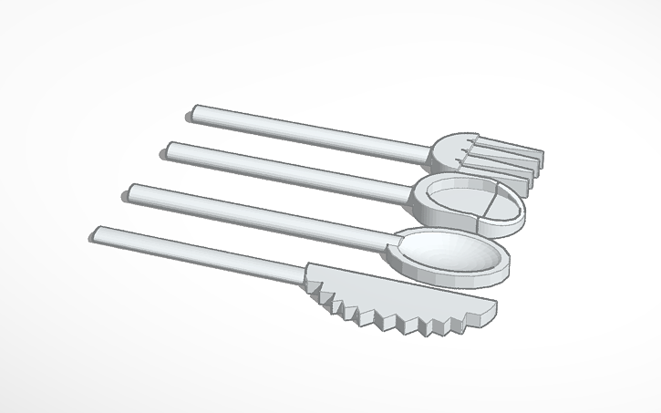 3D design Mars Utensils - Tinkercad