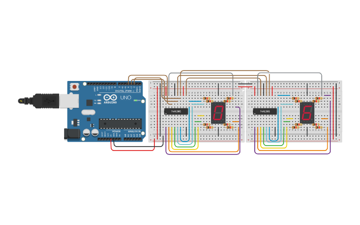Circuit design 0-99 - Tinkercad