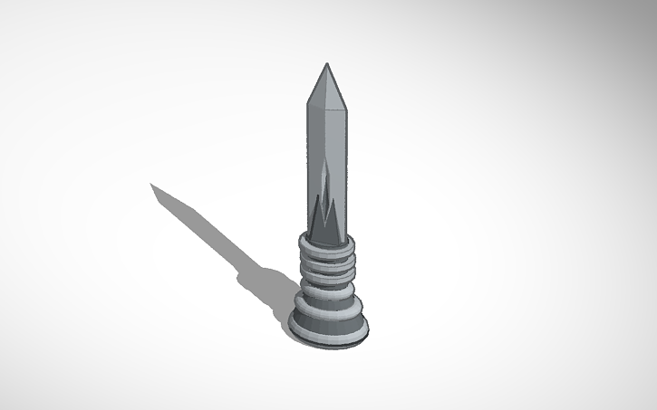 3D design Statikk Shiv LOL Item - Tinkercad