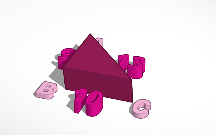 3D design Right triangle trig or similarity - Tinkercad