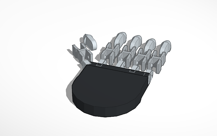 3D design hand prosthesis - Tinkercad