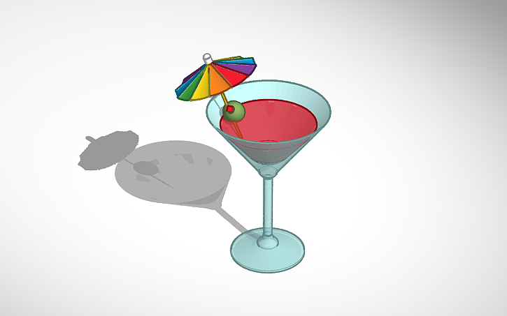 3D design Cocktail Glass - Tinkercad