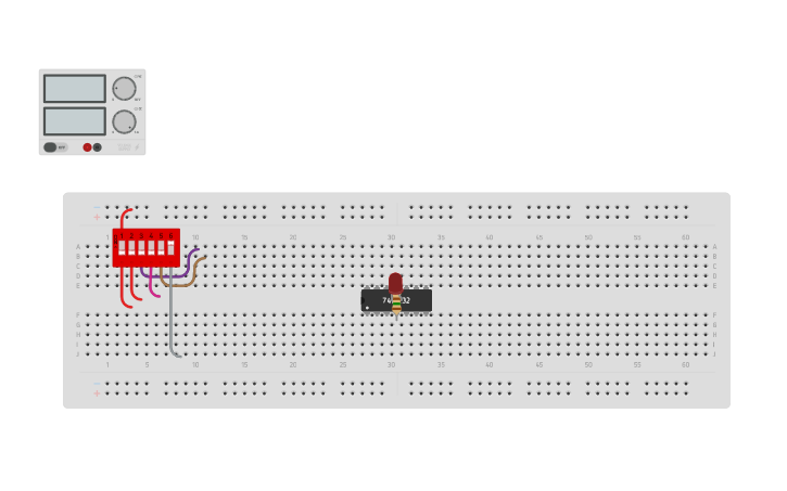 Circuit Design 4x1 Mux Tinkercad