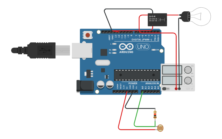 Circuit Design Controlling Home Appliances Using Relay Bluetooth Arduino Tinkercad
